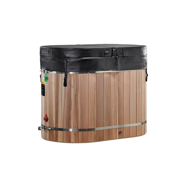 DCT Oval Barrel Tub Cold Plunge (50-P) Pacific Cedar - 3/4 IN-OUT with ...